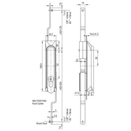 Keyed Different Black 2 Point Locking Swing Handle with Rod Control and ...