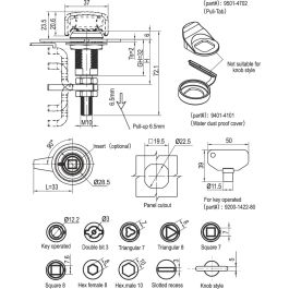 Compression Latch Slotted Recess Head with Adjustable Grip | Metrol ...
