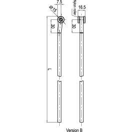 Round Locking Rod with Wheel and Bend range 9301-B