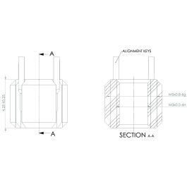 M3-M5 Stainless Steel Key Locking Threaded Insert with a 4.25mm Depth